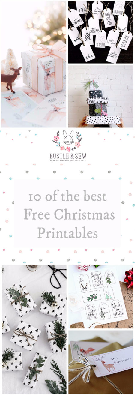 10 Free Christmas Printables – Bustle & Sew