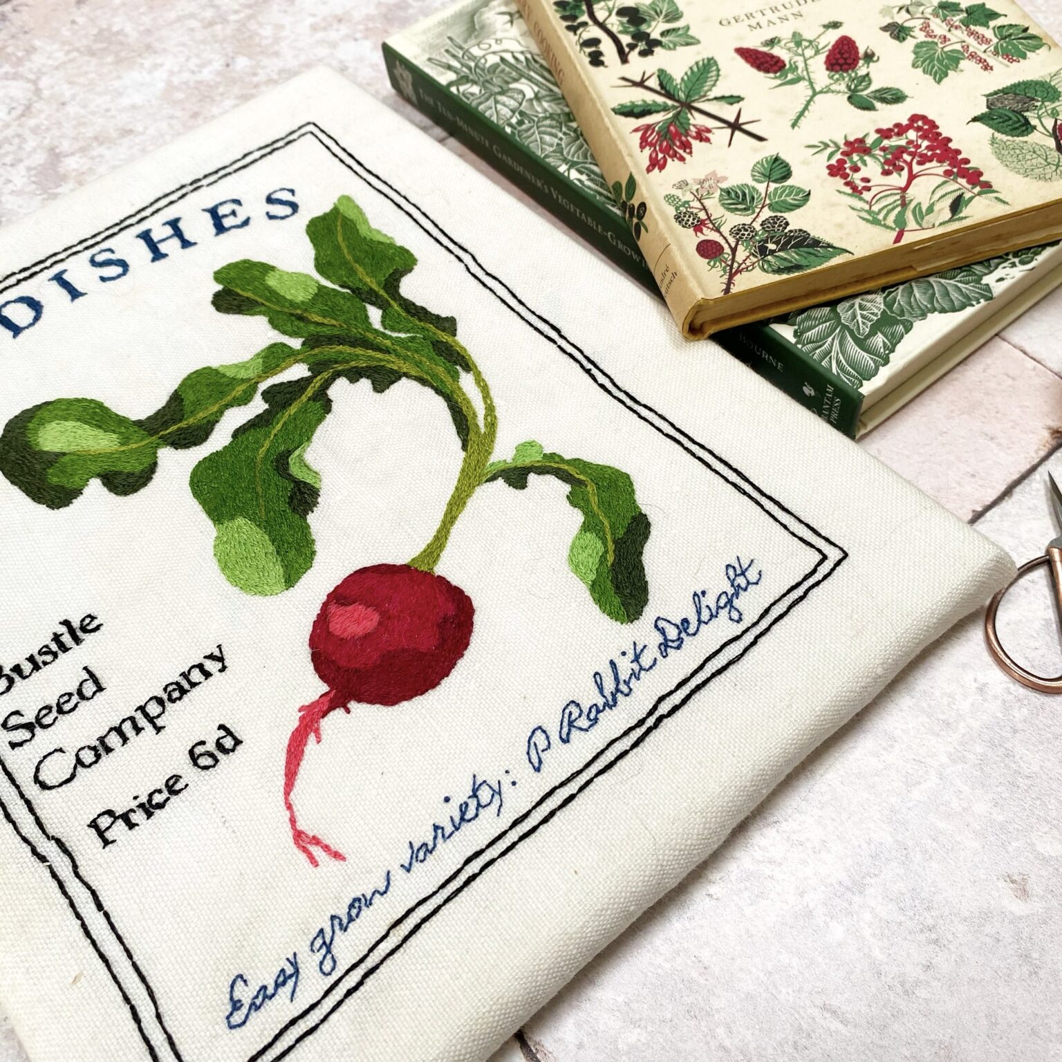 Vintage Seed Packet Embroidery – Bustle & Sew