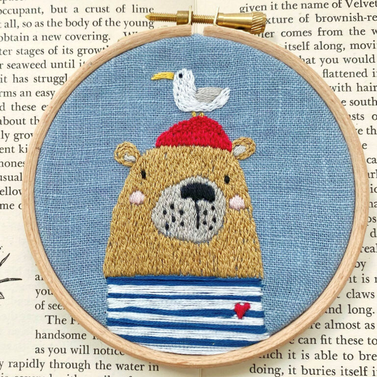 Ahoy There! Sailor Bear Hoop – Bustle & Sew