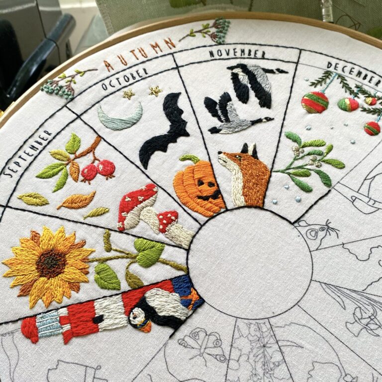 Wheel of the Year Embroidery – Bustle & Sew
