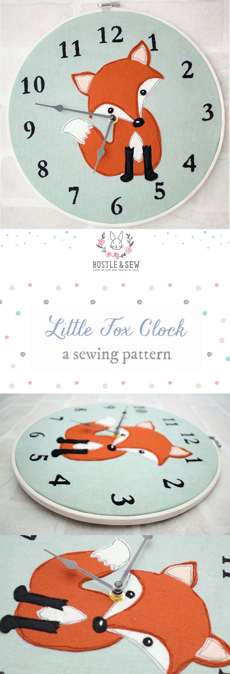 Little Fox Clock – Bustle & Sew